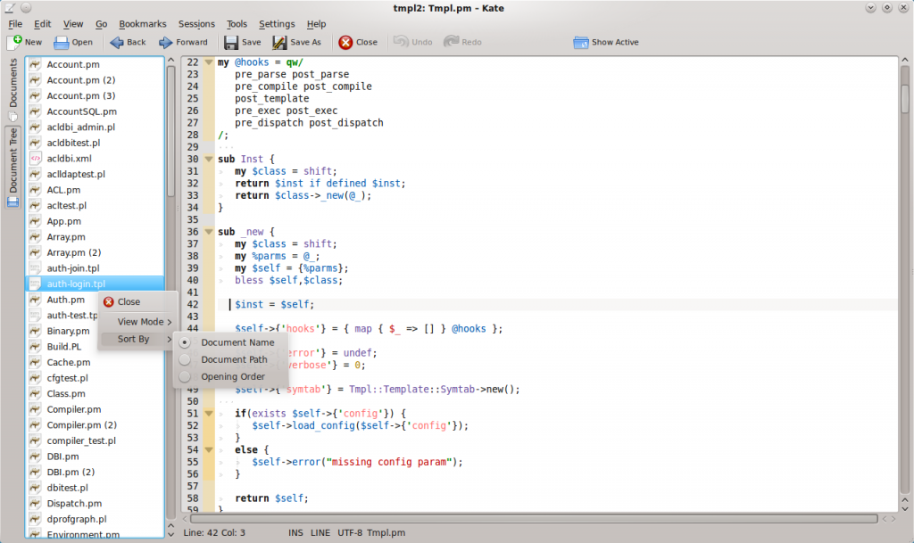 Kate Tree View Plugin Update - Kate